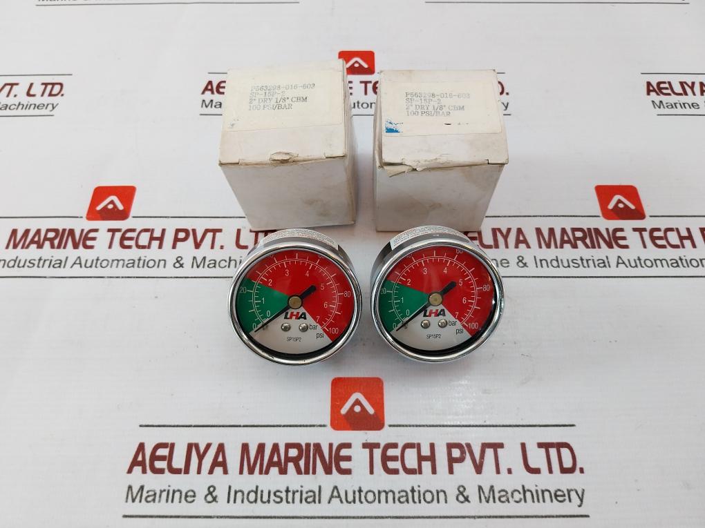 Lha Sp-15P-2 Hydraulic Pressure Gauge P563298-016-603 0-7 Bar 0-100 Ps – Aeliya Marine Tech