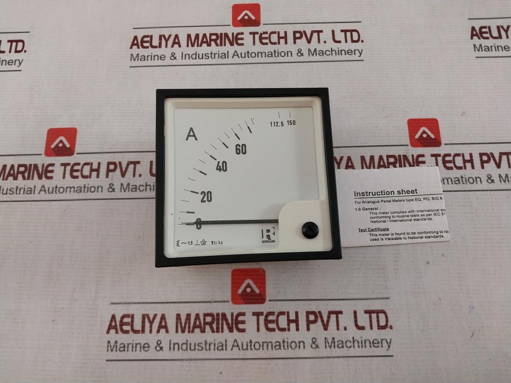 Rishabh Eq 96 Ac Ammeter 850V 0-112.5/150A 75/5A -10 To +55 C/0-40 C – Aeliya Marine Tech