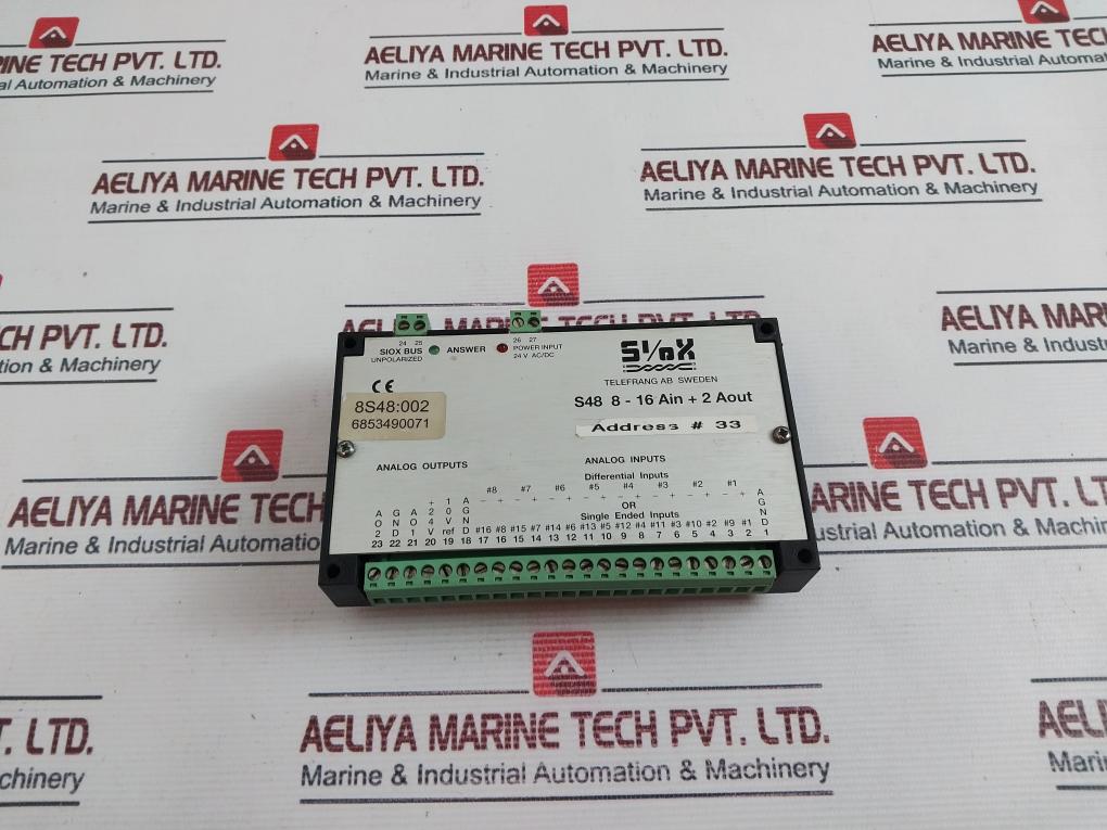 Telefrang S48 8-16 Ain+2 Aout Analog Input Output Module 24V – Aeliya Marine Tech