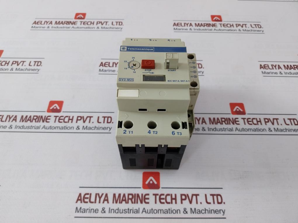 Telemecanique Gv3-m25 Motor Circuit Breaker W/ Auxiliary Contact Block – Aeliya Marine Tech