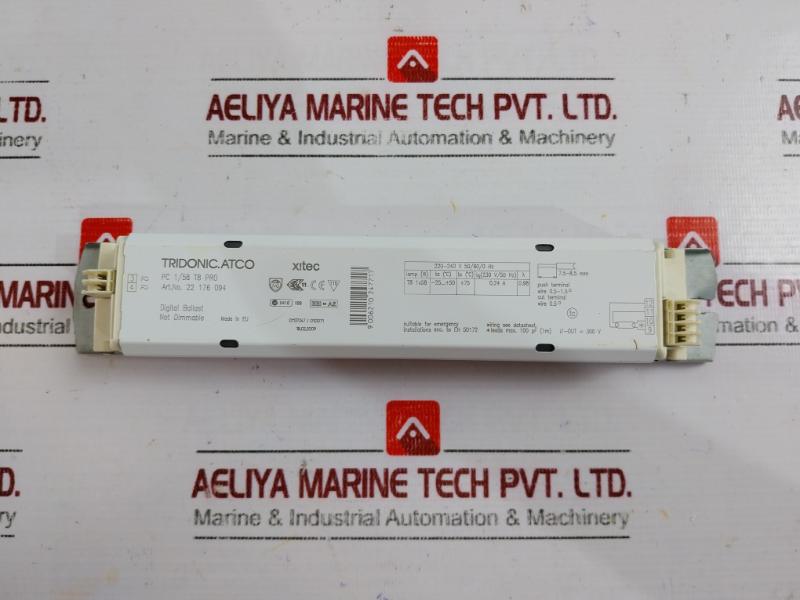 Tridonic 22 176 094 Not Dimmable Digital Ballast Pc 1/58 T8 Pro 220-24 – Aeliya Marine Tech