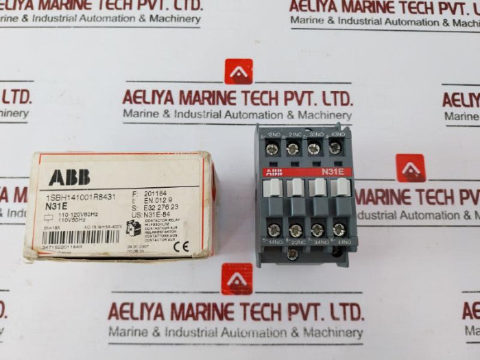 Abb N31E 1Sbh141001R8431 Contactor Relay 16A 110V 50Hz 110-120V 60Hz – Aeliya Marine Tech