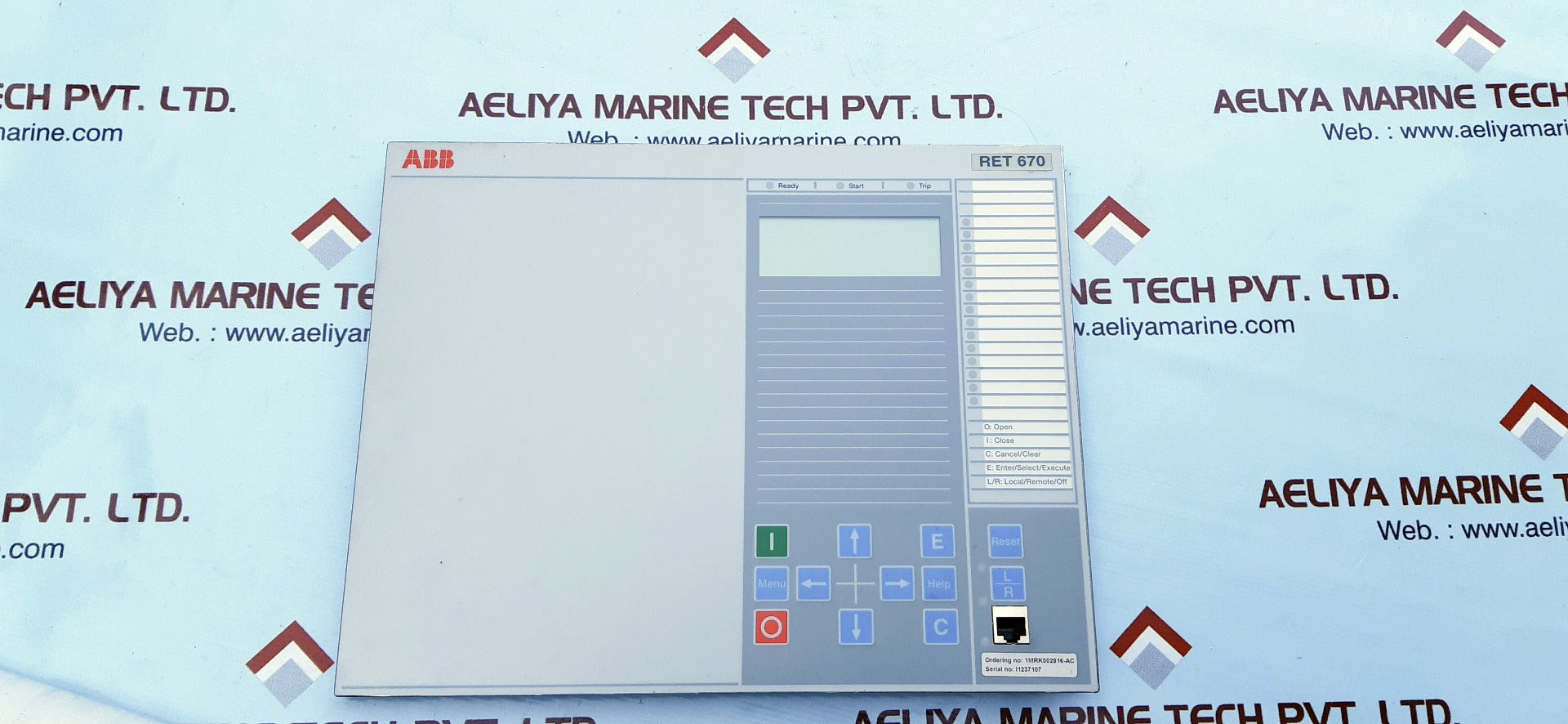 ABB RET670 Display 1MRK00008-PB – Aeliya Marine Tech