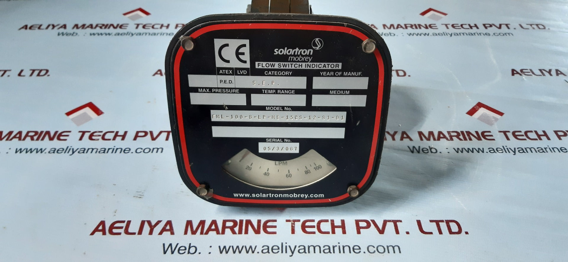 Solartron fml-100-b-lp-me-15cs-12-s1-d1 flow switch indicator – Aeliya Marine Tech