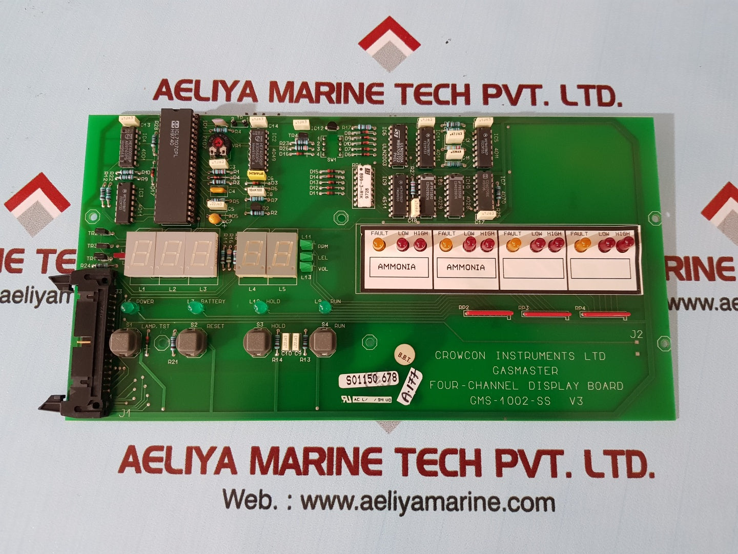 Crowcon instruments gms-1002-ss gasmaster four-channel display board – Aeliya Marine Tech®