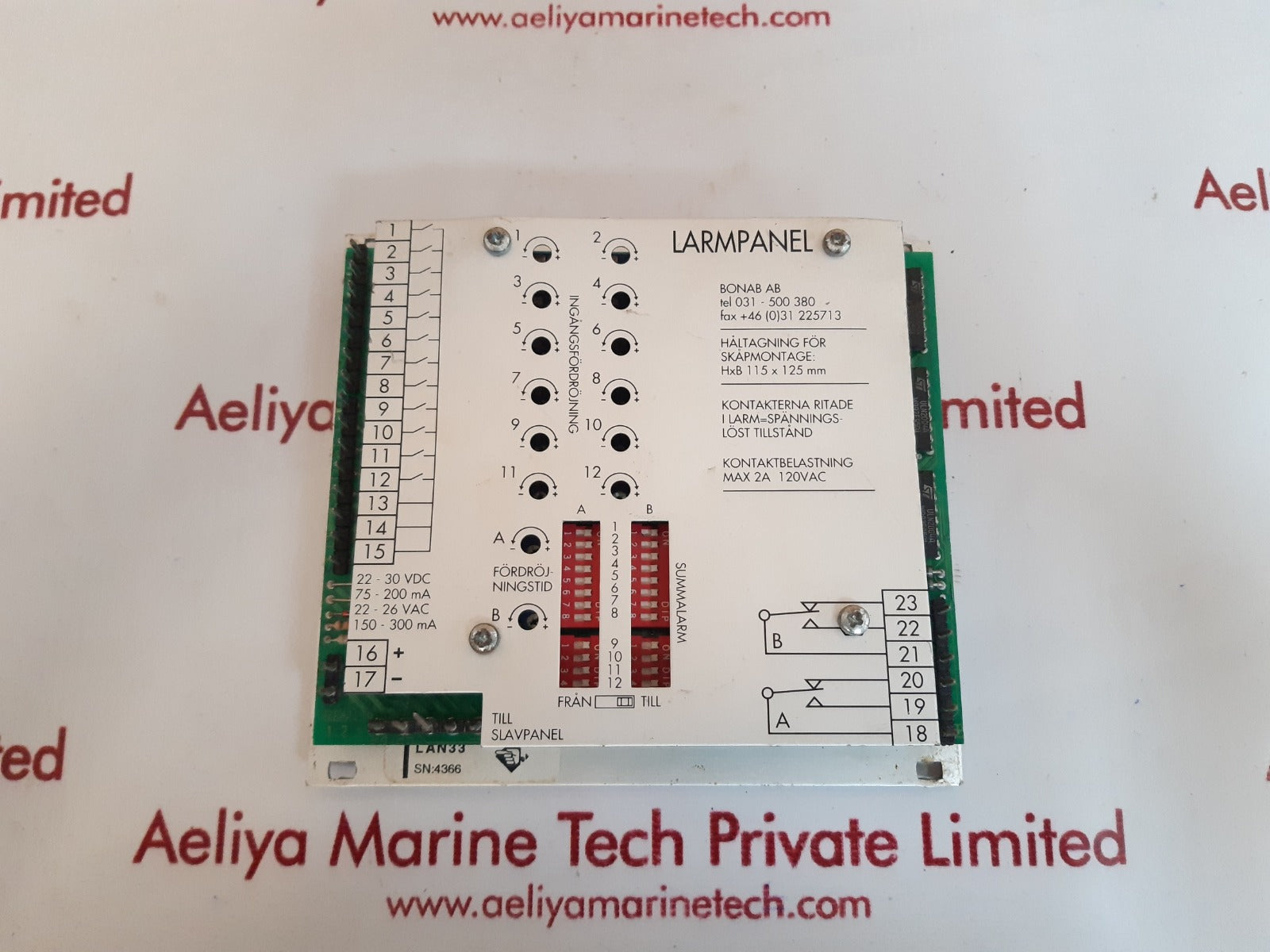 Bonab larmpanel lan 33 – Aeliya Marine Tech
