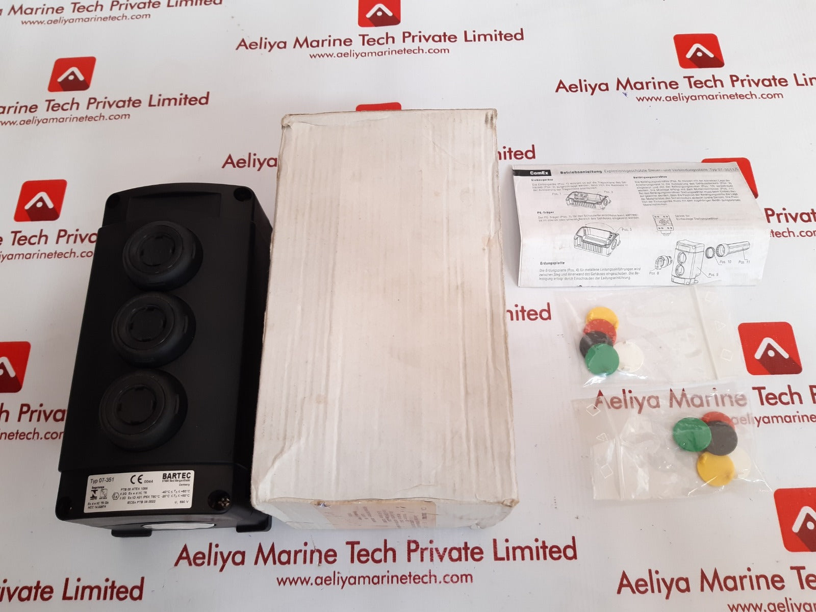 Bartec 07-351 emergency push button stop control station switch – Aeliya Marine Tech®