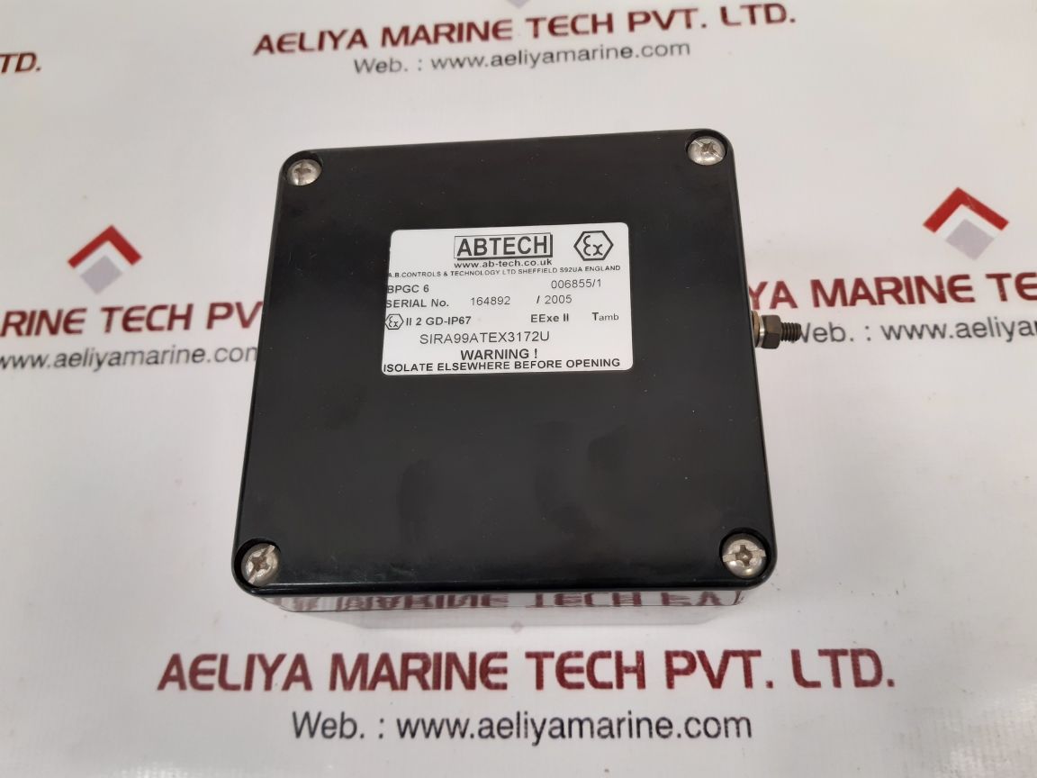 Abtech Bpgc 6 Electric Enclosure Sira99Atex3172U – Aeliya Marine Tech