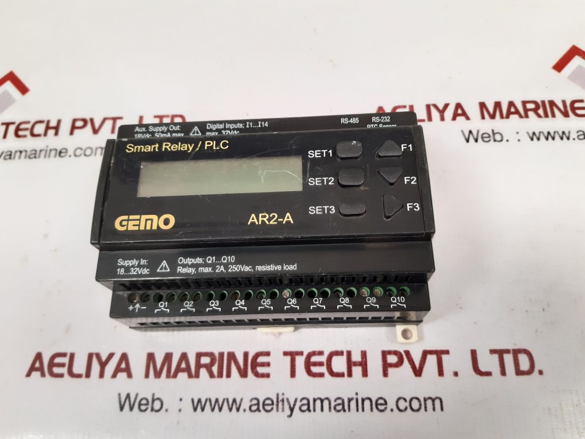 Gemo Ar2-a Smart Relay/Plc Ar2-a-24Vdc-14D-rtc – Aeliya Marine Tech