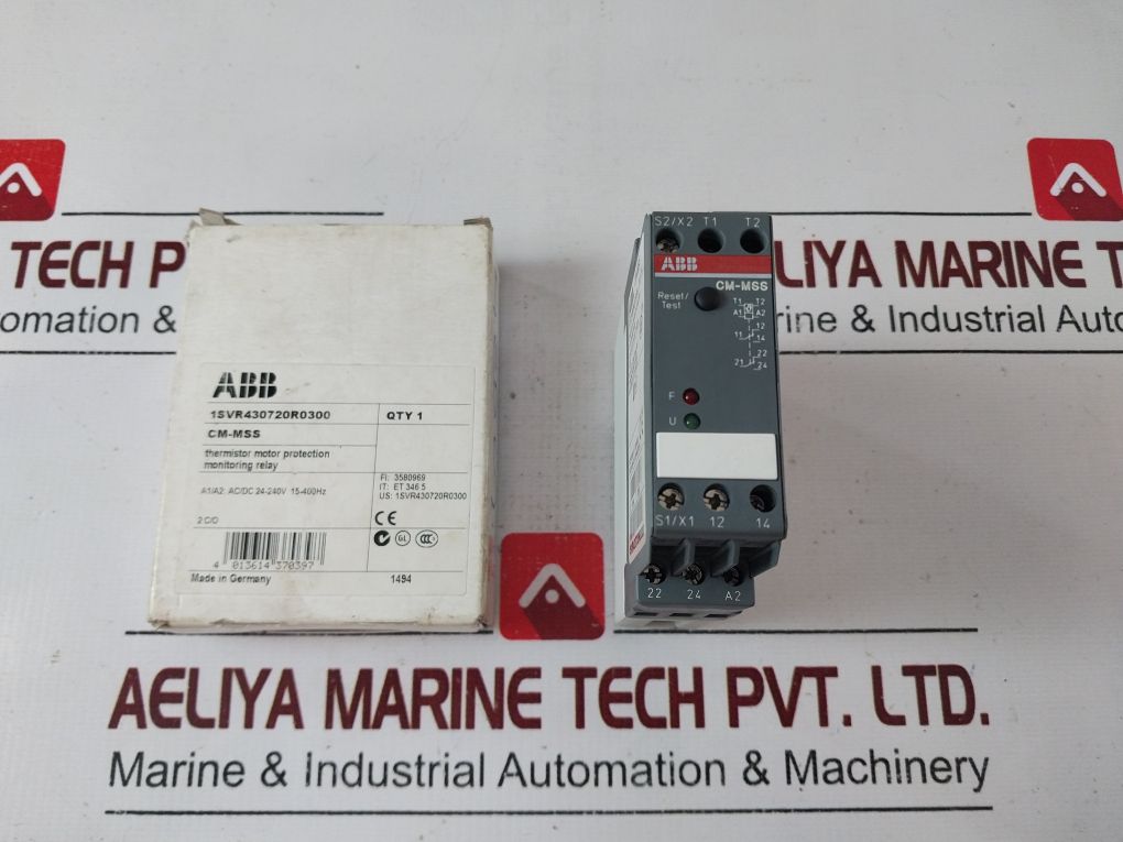 Abb Cm-mss Thermistor Motor Protection Monitoring Relay 1Svr430720R030 – Aeliya Marine Tech