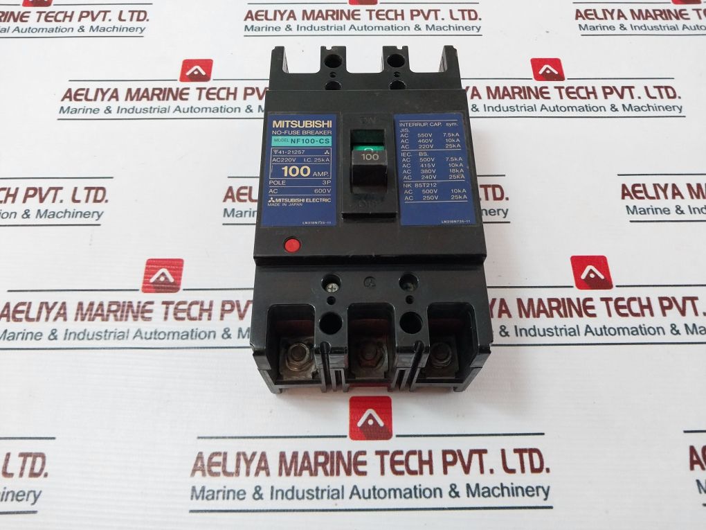 Mitsubishi Nf100-cs 3 Pole No-fuse Breaker Ac 660V 100A – Aeliya Marine Tech
