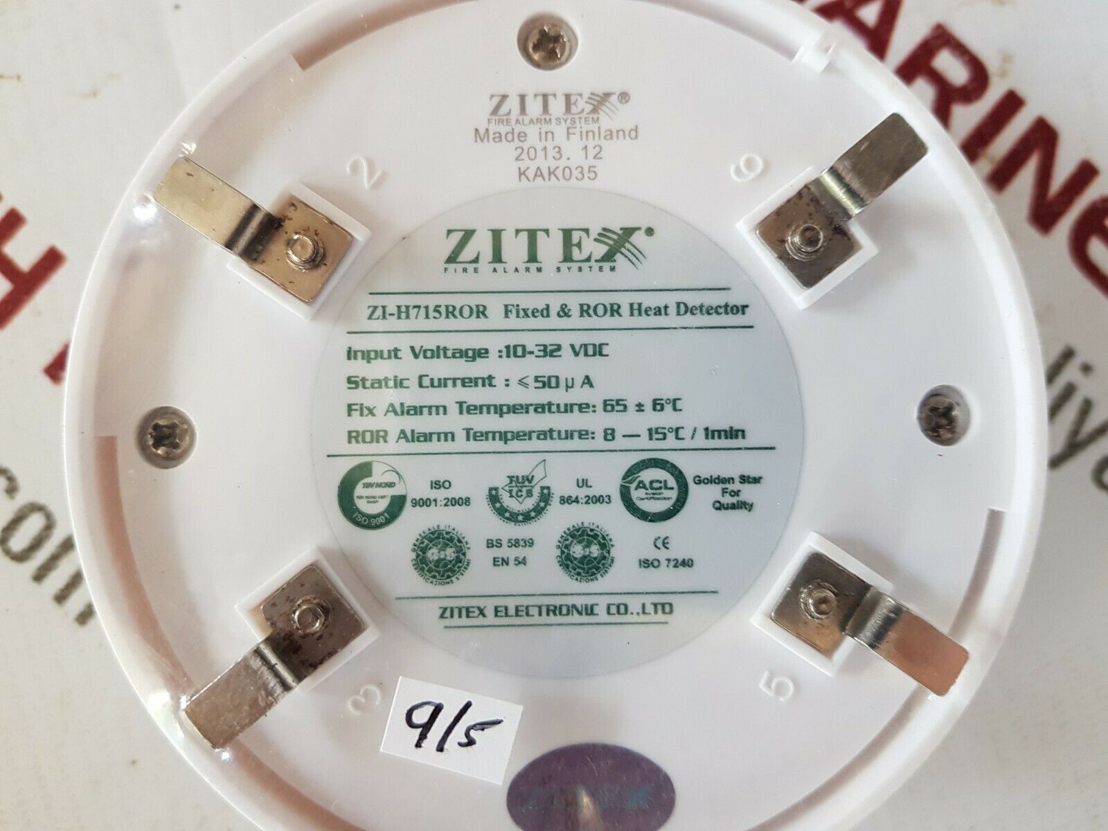 Zitex zi-h715ror fixed & ror heat detector – Aeliya Marine Tech