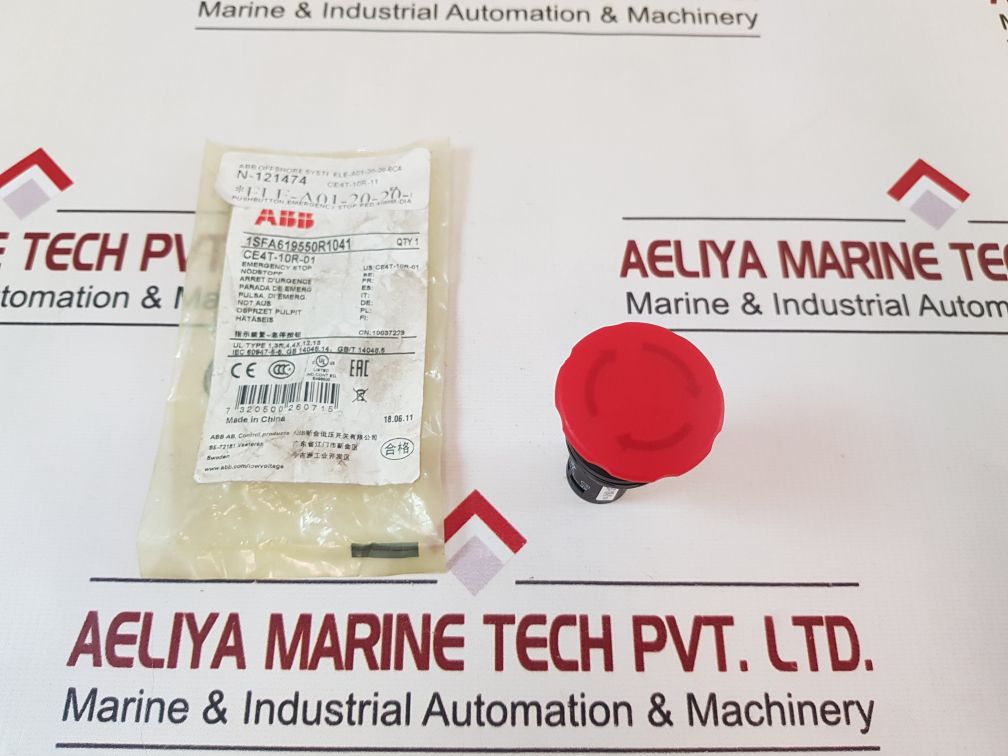 Set Of 3X Abb Ce4T-10R-01 Emergency Stop Push Button Switch 1Sfa619550R1041 – Aeliya Marine Tech