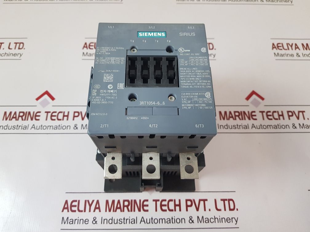 Siemens Sirius 3Rt1054-6Af36 Contactor – Aeliya Marine Tech