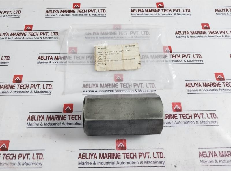 111877 HYDRAULIC CHECK VALVE for Accumulator Bottle – Aeliya Marine Tech
