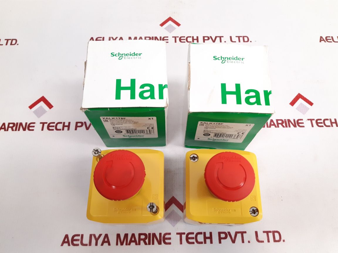 Schneider Electric Xalk178F Yellow Enclosure Push Button Control Box ...