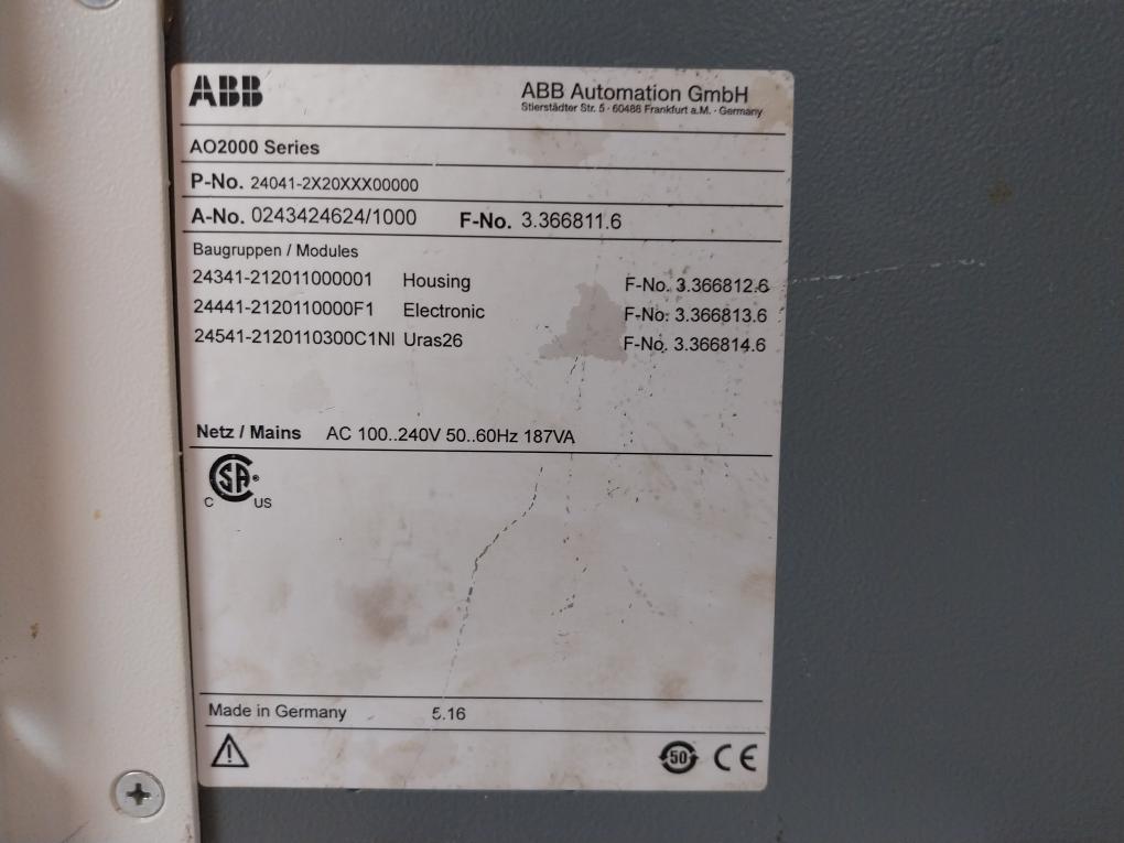 Abb Ao2020 Gas Analyzer – Aeliya Marine Tech®