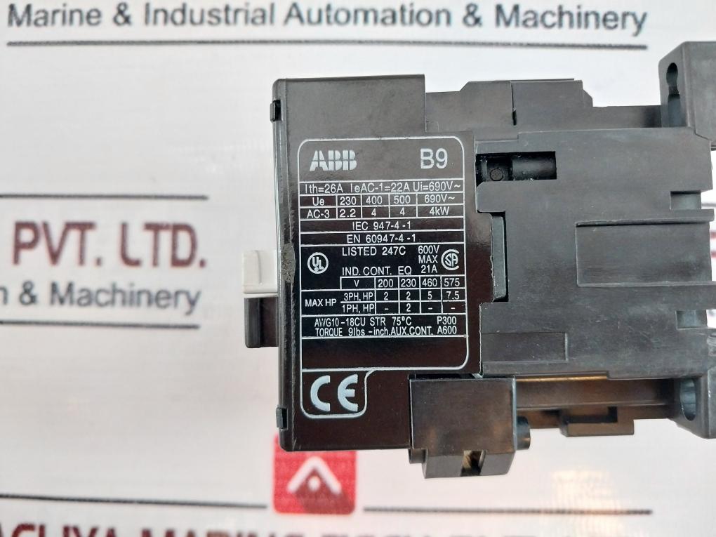 Abb B9-30-10 Contactor 26A 690V~ – Aeliya Marine Tech