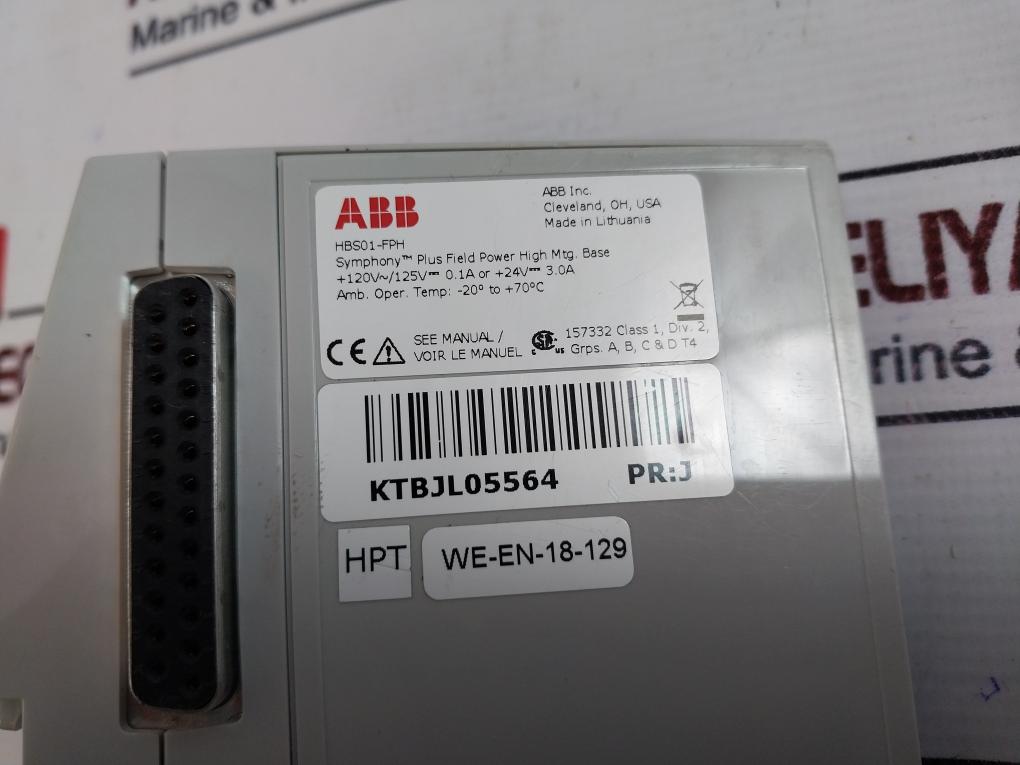 Abb Hbs01-fph Module Termination Unit – Aeliya Marine Tech