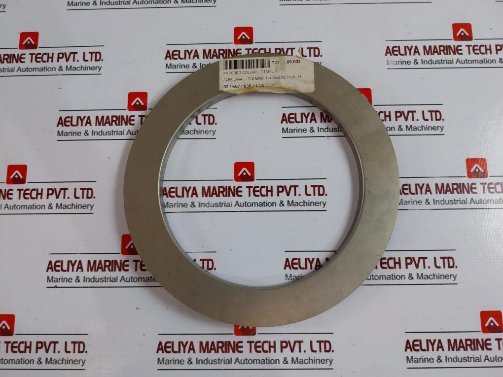 Alfa Laval T20 Mfm Pressed Collar-titanium Sb 265 Gr 1 Cs 5480 – Aeliya ...