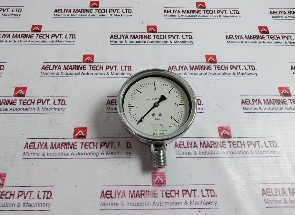 Alianca Offshore Nbr 14105-1 Manometer Pressure Gauge 0-6 Bar – Aeliya ...