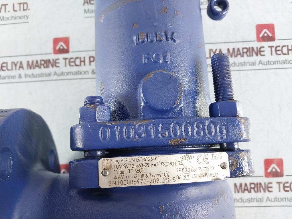 Ari Armaturen 912 En Iso 4126-1 Safety Valve Dn 32/50 Tp 80.0 Bar, 11 ...