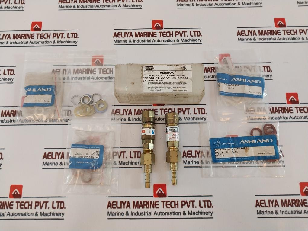 Ashland En 561-o Acetylene Flashback Arrestor Set Drew Marine 1.5 Bar ...