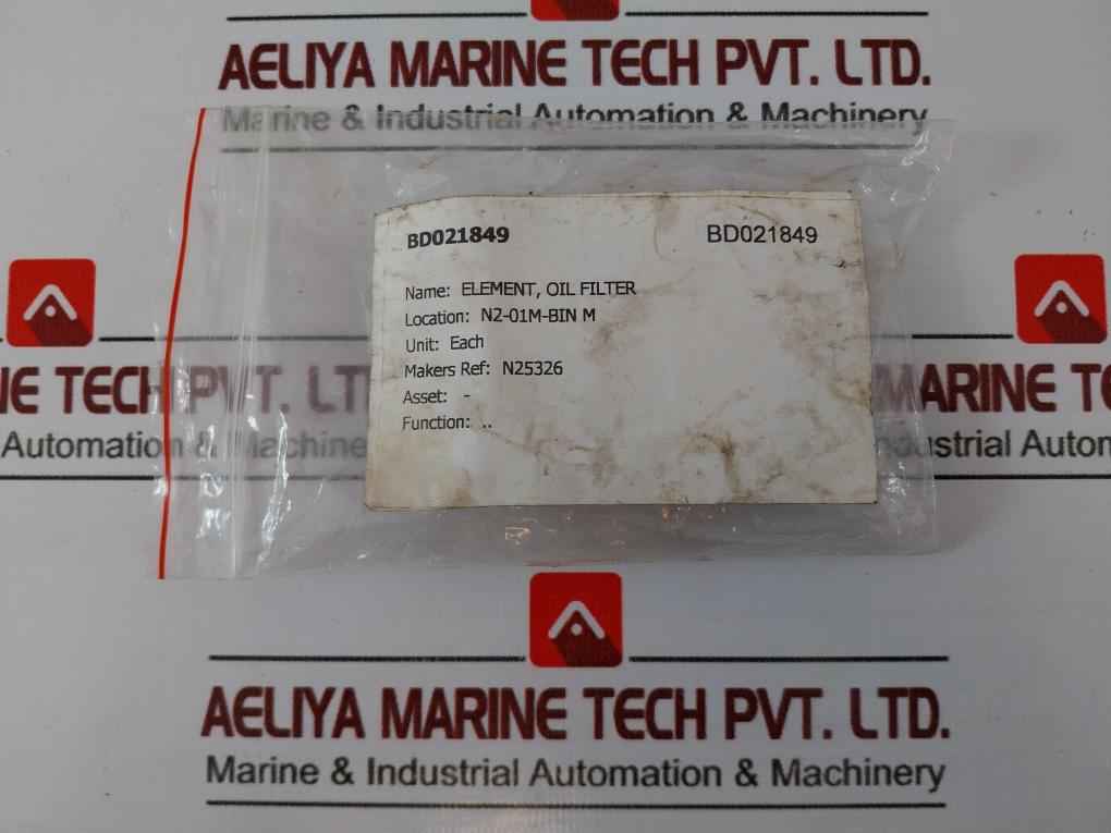 Bauer N25326 Oil Filter Element Bd021849 – Aeliya Marine Tech