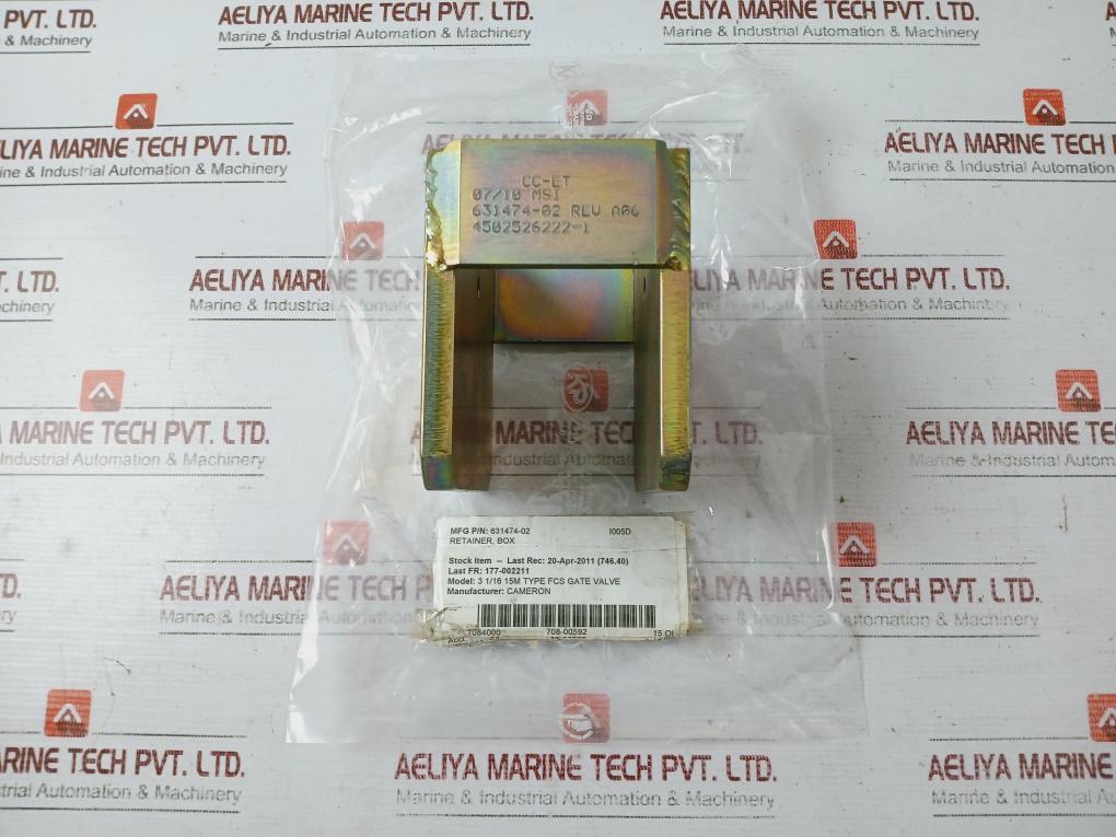 Cameron 631474-02 Fcs Gate Valve Retainer Box 3 1/16 15M – Aeliya ...