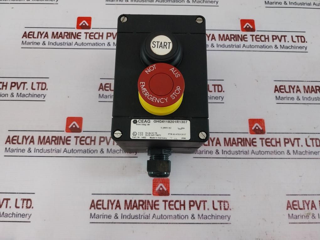 Ceag Ghg4118201r1307 Pushbutton Control Station 690v Ac 16a Ip66 ...