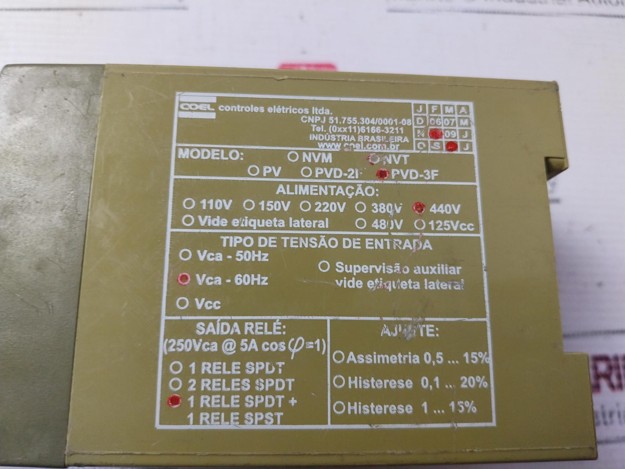 Coel Pvd-3F Voltage Monitor 440V 60Hz – Aeliya Marine Tech