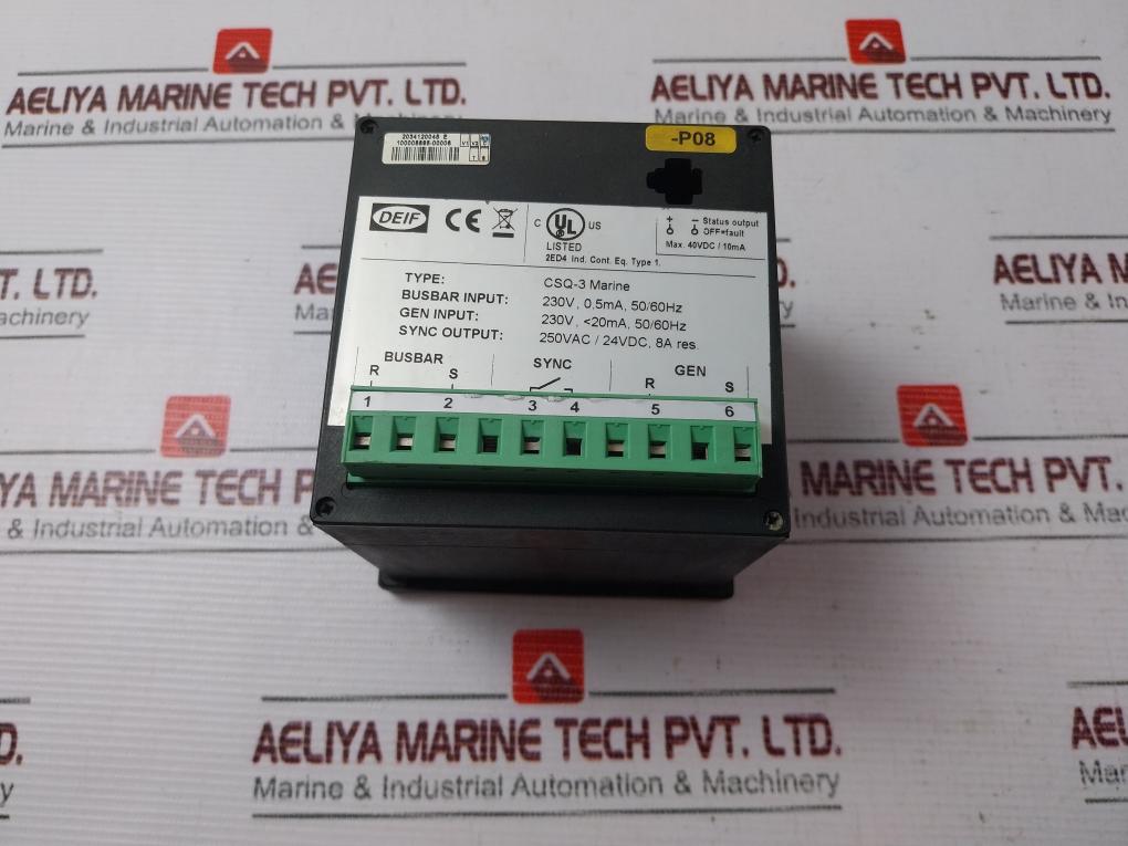 Deif Csq-3 Check Synchronising Relay 230V, 8A, 50/60Hz – Aeliya Marine Tech