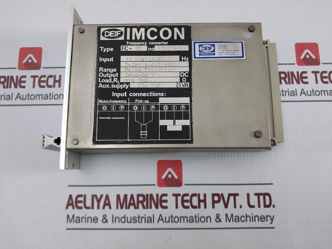 Deif Fc- 5R Frequency Converter Delay 0.4-1 Sec 220Vac 5Va – Aeliya ...