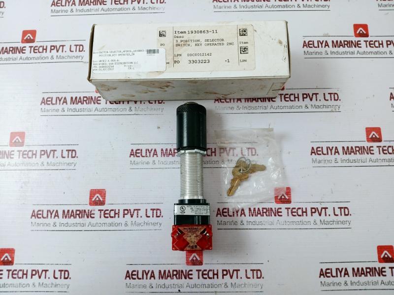 Egs E87975 3 Position Key Operated Selector Switch Ep Series Hd 600vac ...