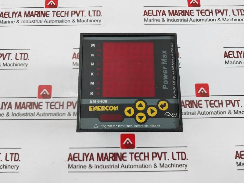 Enercon Em 6400 Power Max True Rms Digital Panel Meter 80 To 270v ...