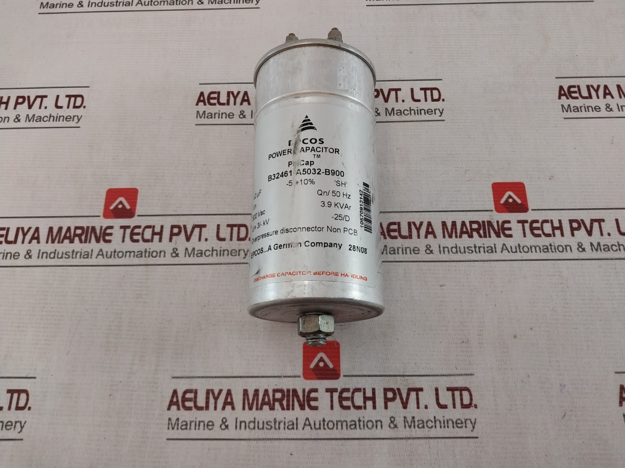 Epcos B32461-a5032-b900 Power Capacitor 500Vac 3.9Kvar Un Qn/50Hz 26N0 ...