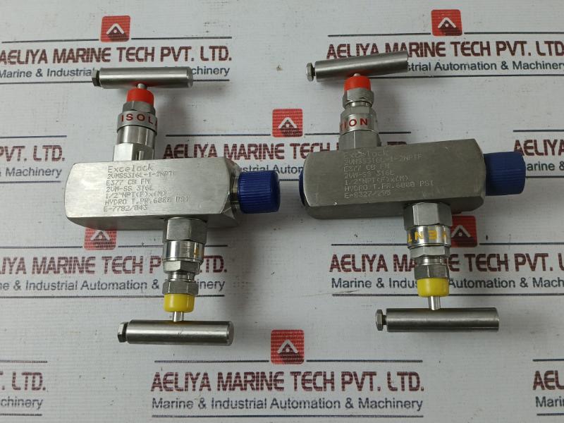 Excelock 2Vmss316L-1-2Nptf Stainless Steel 316L Needle Valve E377 Cb F ...
