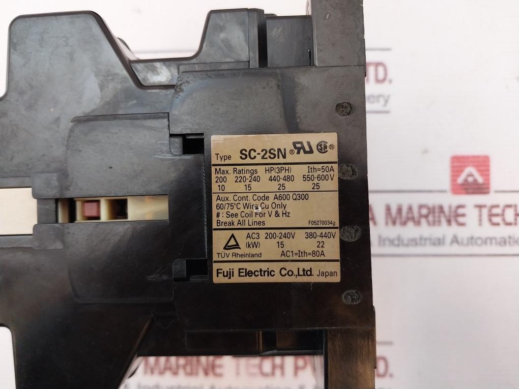 Fuji Electric Sc-2sn Magnetic Contactor 380-440v 50a – Aeliya Marine Tech