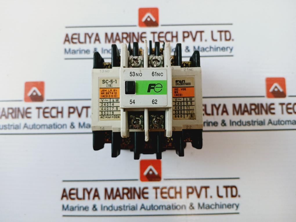 Fuji Electric Sc-5-1 Magnetic Contactor With Sz-a11 Auxiliary Contact ...