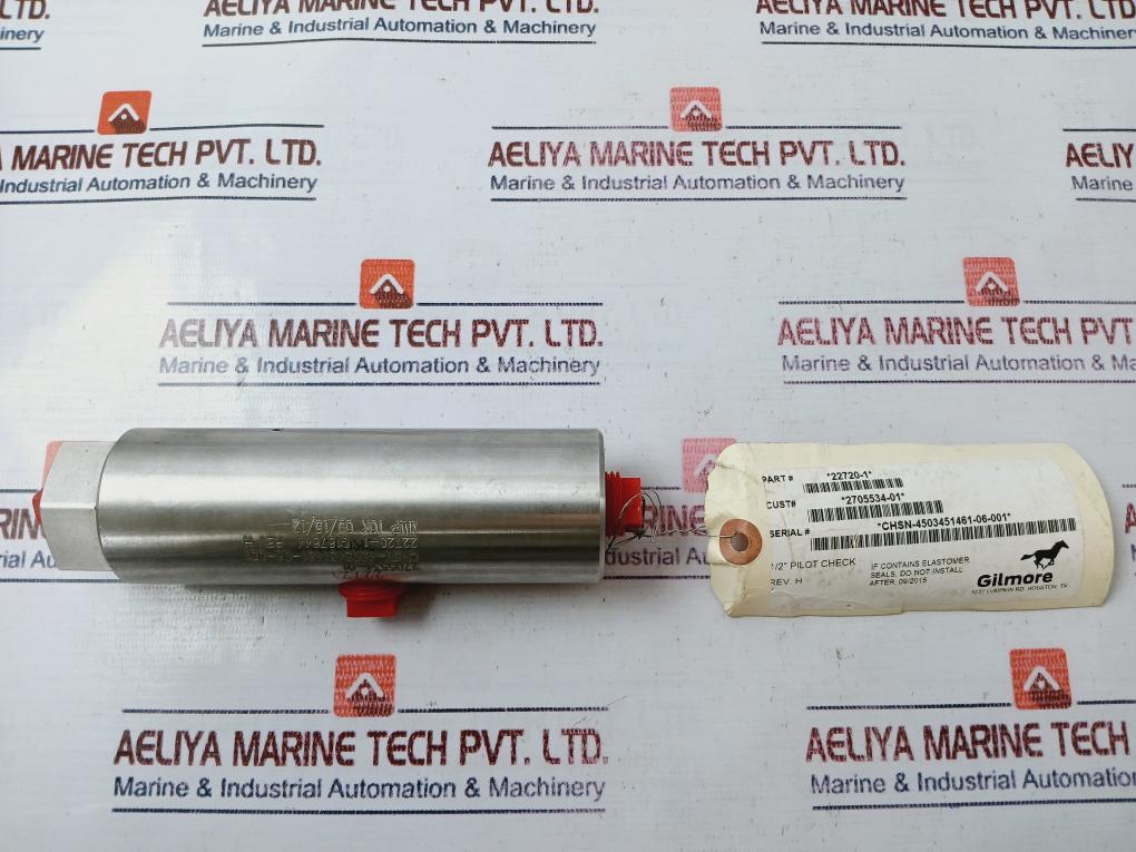 Gilmore 22720-1, 1/2" Pilot Check Valve Rev H – Aeliya Marine Tech