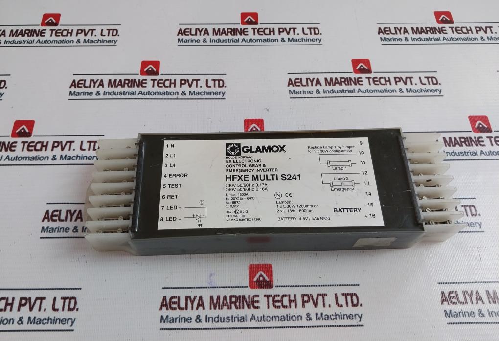 Glamox Hfxe Multi S241 Control Gear & Emergency Inverter 240V 50/60Hz ...