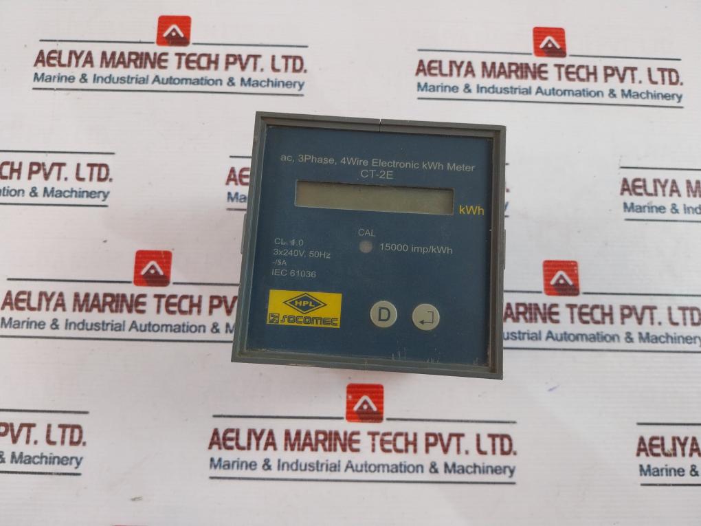 Hpl-socomec Ct-2E 3 Phase Electronic Kwh Meter – Aeliya Marine Tech