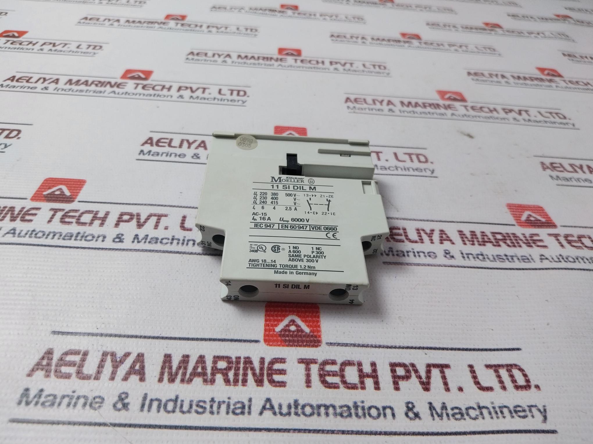 Klockner Moeller 11 Si Dil M Auxiliary Contact Block – Aeliya Marine Tech®