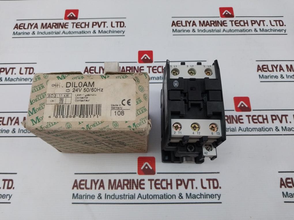 Klockner Moeller Dil0Am Contactor 35A 600V 50/60Hz – Aeliya Marine Tech