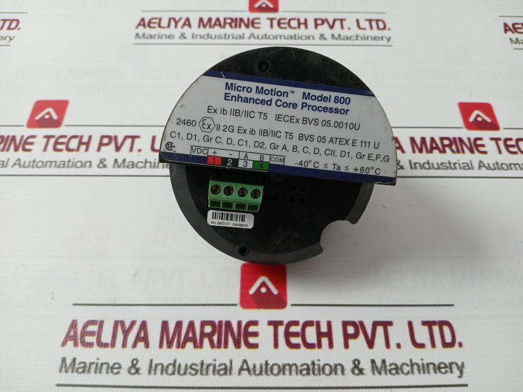 Micro Motion 800 Enhanced Core Processor V4.80 Rev: Ad -40 C Ta +60 C ...