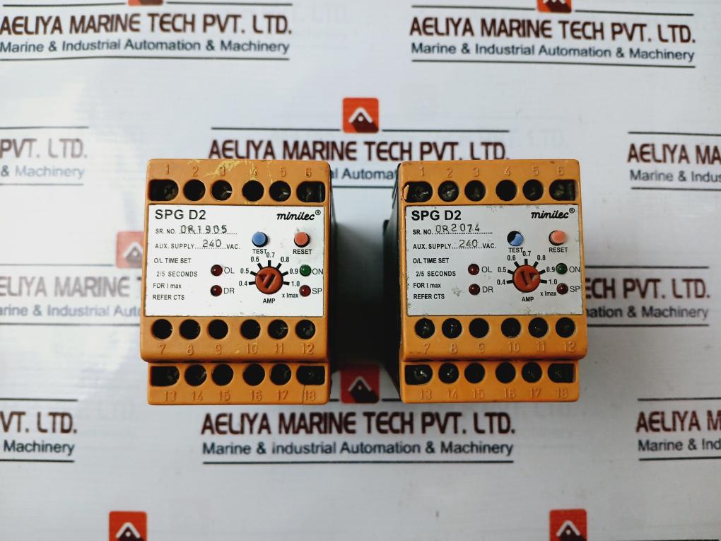Minilec Spg D2 Phase Failure+Dry Run+Overload Protection Relay – Aeliya Marine Tech