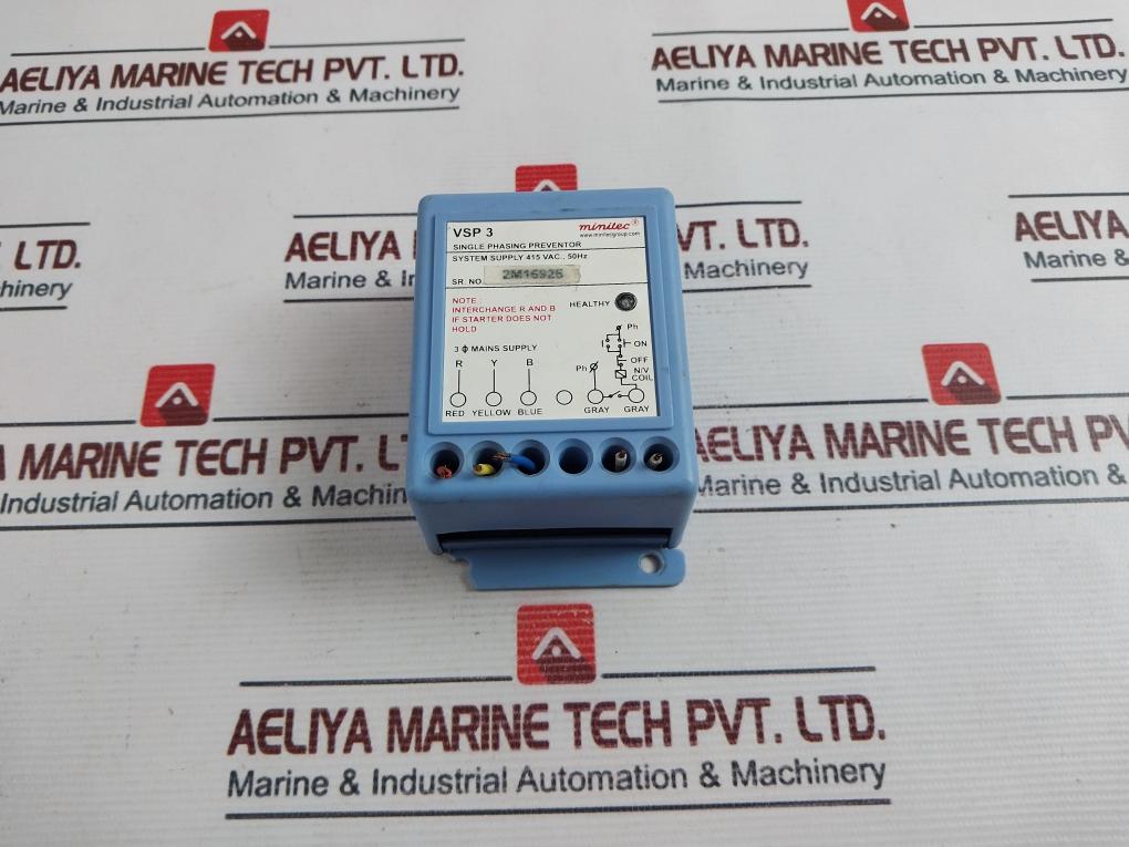 Minilec Vsp 3 Single Phasing Preventor 415 Vac 50Hz – Aeliya Marine Tech
