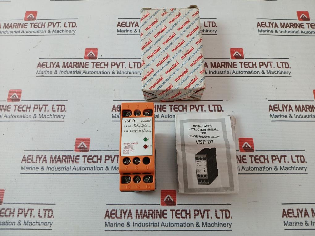 Minilec Vsp D1 Phase Failure Relay 415Vac – Aeliya Marine Tech