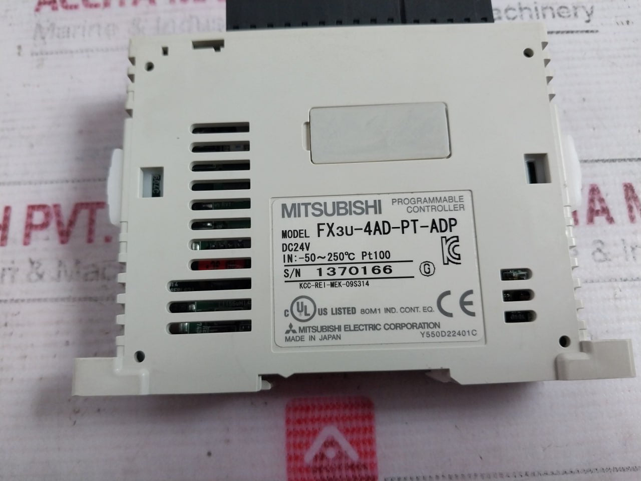 Mitsubishi Electric Fx3U-4Ad-pt-adp Analog Input Module Pt100 Dc24V ...