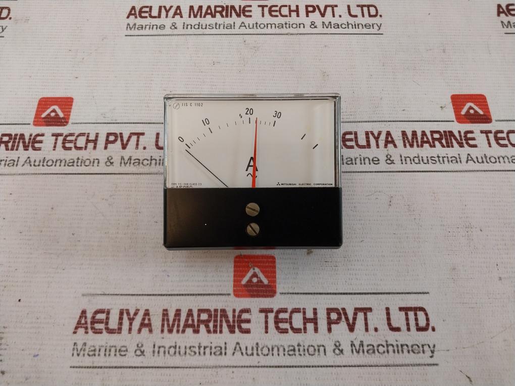 Mitsubishi Electric Ys-208 Panel Meter Ae050 Hd, Jis C 1102 0-30/90 A ...